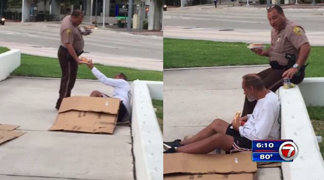 Miami-Dade Police officer who shared lunch with homeless man shares ...