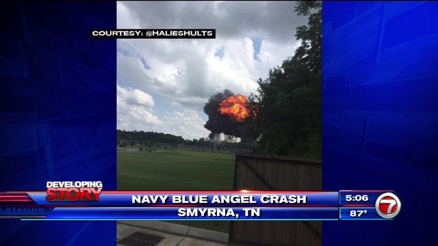 Navy Blue Angels jet crashes in Tennessee, killing pilot - WSVN 7News ...
