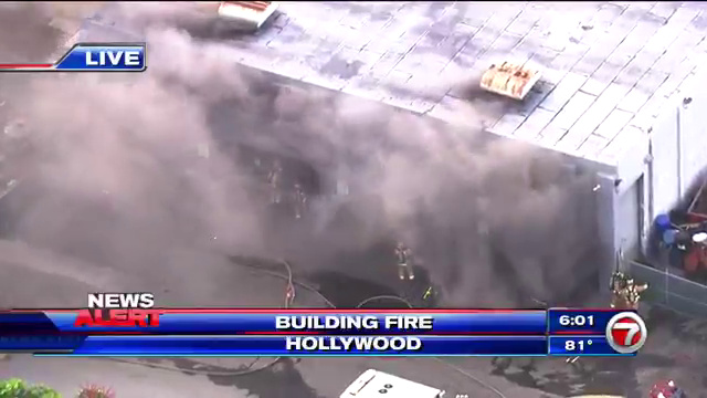 Crews extinguish fire at Hollywood recycling plant - WSVN 7News | Miami ...