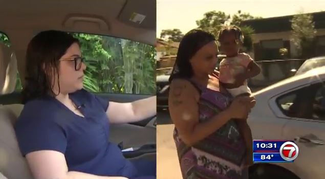 Driver intentionally crashes vehicle to save woman and child - WSVN ...