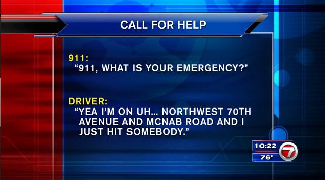Police release 911 call of alleged Tamarac DUI fatal accident - WSVN ...
