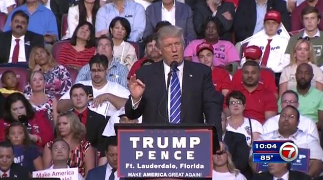 Trump attends event at Fontainebleau after campaign rally in Sunrise ...