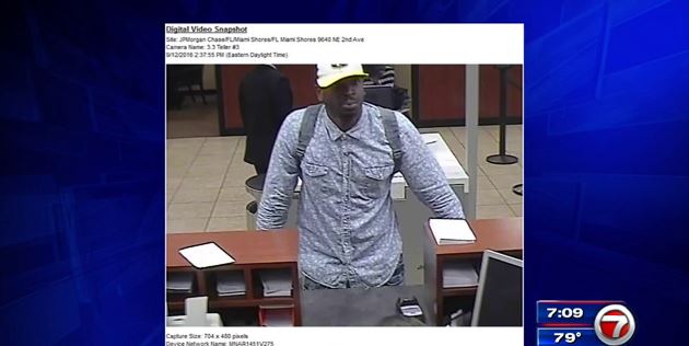 Man wearing baseball cap robs Miami Shores Chase bank - WSVN 7News ...