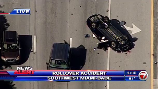 Rollover accident causes delays on US 1 in SW Miami-Dade - WSVN 7News | Miami News, Weather ...