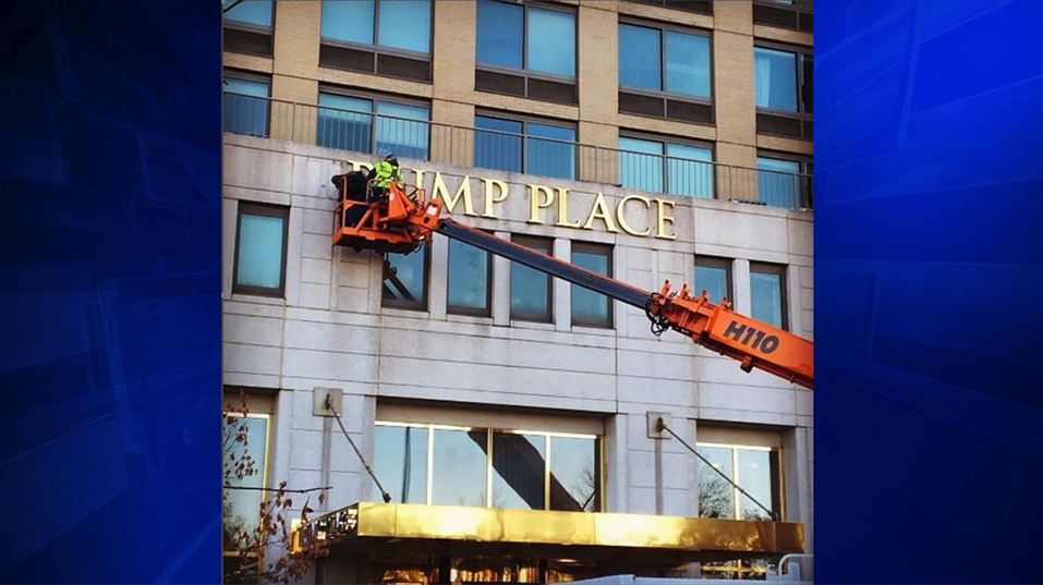 Giant gold letters that spell ‘Trump’ come down from 3 NYC luxury ...