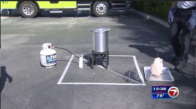 Miami-Dade Fire Rescue demonstrates dangers of frying turkey this ...