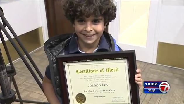 Boy who saved little brother from fall recognized in Bal Harbour - WSVN ...