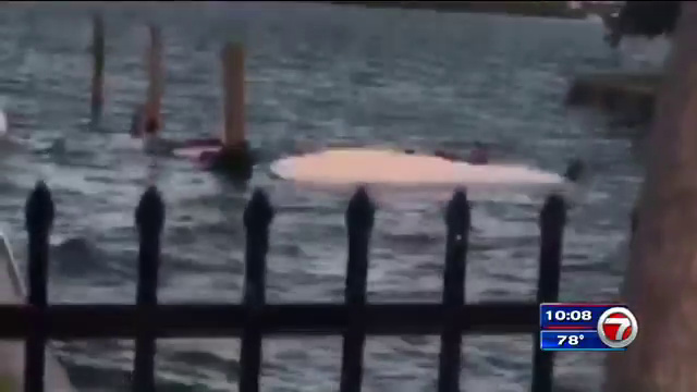 Woman hospitalized after boat capsizes off Biscayne Bay; 14 rescued - WSVN 7News | Miami News ...