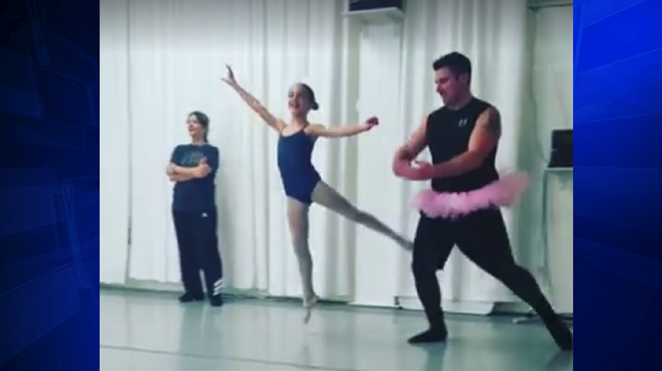 Dads in ballet class with daughters go viral with hilarious videos ...