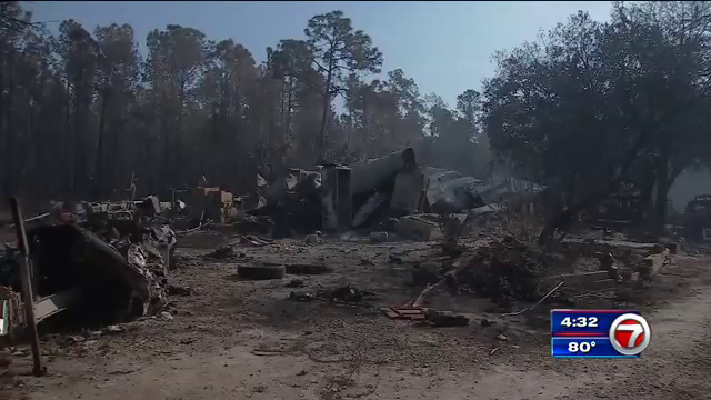 Officials: Collier County brush fire 65 percent contained - WSVN 7News ...