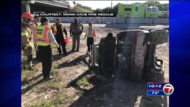 Construction worker pinned under machinery on Turnpike - WSVN 7News ...
