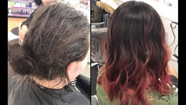 Hairstylist dramatically transforms hair of woman suffering from ...