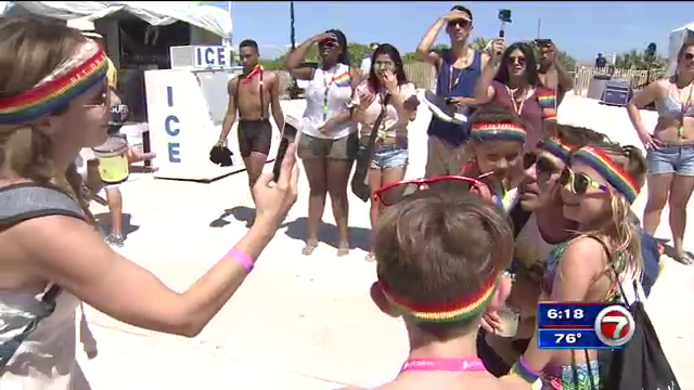 Miami Beach Pride draws LGBT community to Ocean Drive - WSVN 7News ...