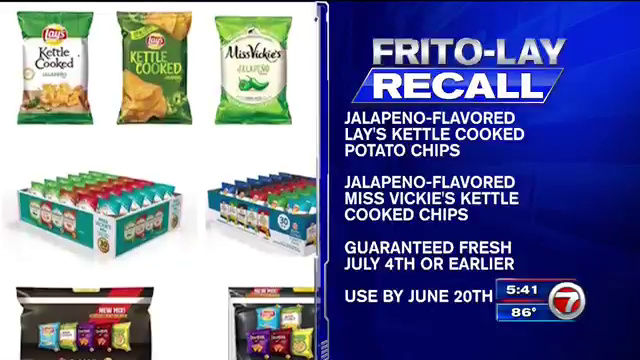 Frito-Lay recalls jalapeño-flavored chips amid salmonella concerns ...