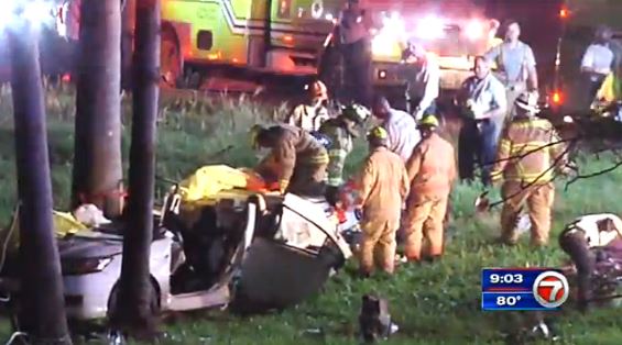 Teen killed, 2 injured after car crashes into trees on Florida Turnpike – WSVN 7News | Miami ...