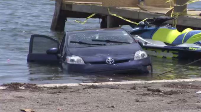 Driver backs Prius into water on Watson Island - WSVN 7News | Miami ...