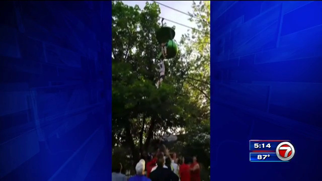 Man catches teen falling from park ride: ‘It’s OK to let go!’ - WSVN ...