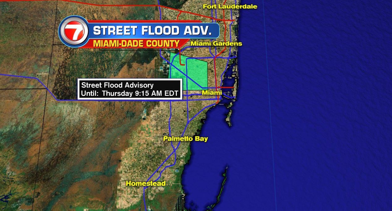 Flood advisory issued for parts of Miami-Dade - WSVN 7News | Miami News ...