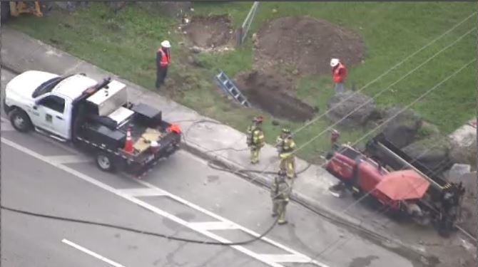 Crews in SW Miami-Dade cut gas line causing explosion, 2 injured - WSVN ...