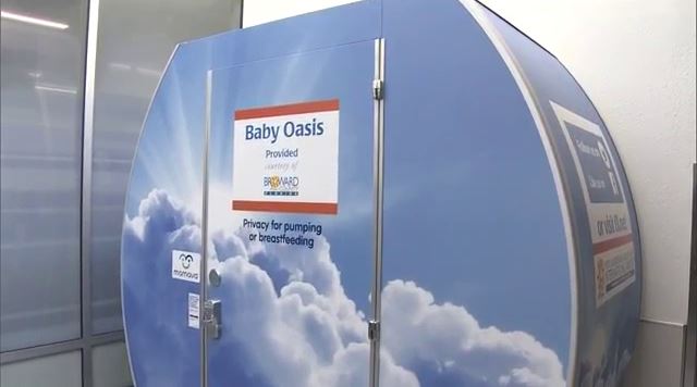 Baby Oasis at FLL allows moms to breast-feed in private - WSVN 7News ...