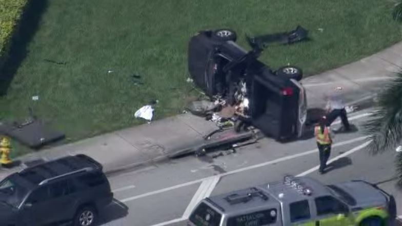 2 injured, 1 trapped after rollover crash near Turnpike in SWMD - WSVN 7News | Miami News ...