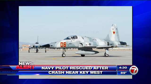 Navy pilot rescued after plane crashes near Key West - WSVN 7News ...