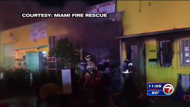 Miami furniture warehouse catches fire; no injuries - WSVN 7News ...