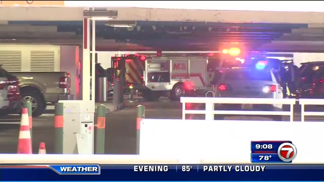 Car catches fire inside Miami International Airport parking garage ...