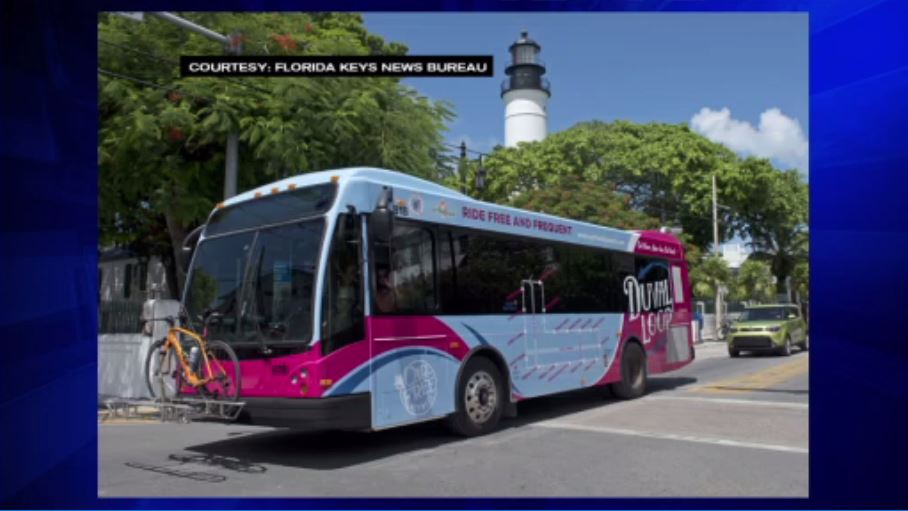 Key West offers free buses to reduce car traffic, parking - WSVN 7News ...