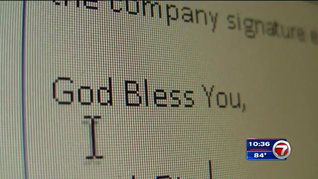Religious Email: Employee can’t reference God in email signature - WSVN ...