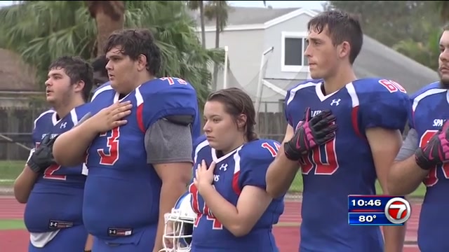 Quarterback becomes 1st female to start Broward high school varsity ...