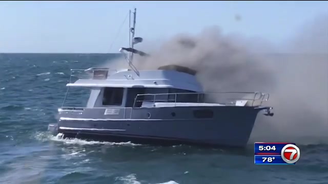 3 boaters rescued after boat catches fire in Keys - WSVN 7News | Miami ...