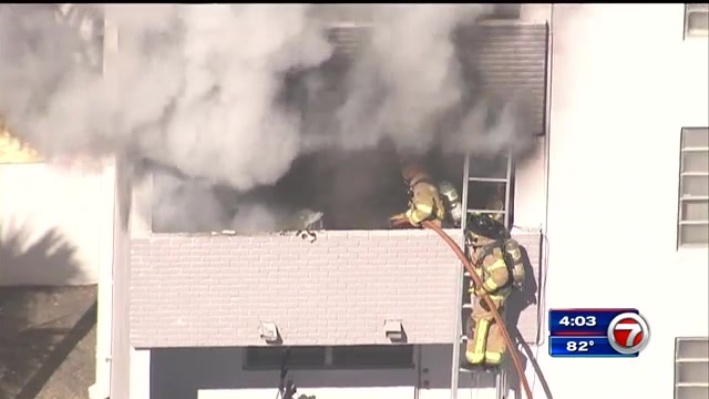 Crews respond to apartment fire in North Miami Beach - WSVN 7News ...
