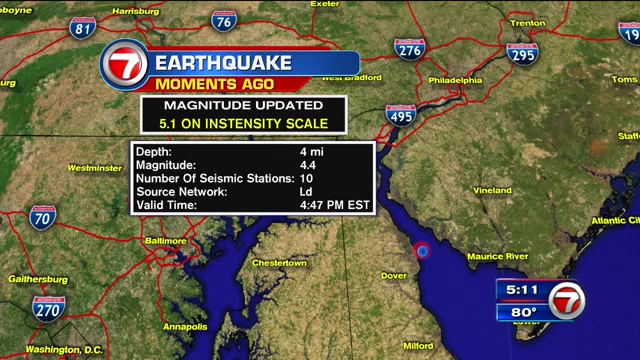 Quake hits Mid-Atlantic region; no immediate damage reports – WSVN ...