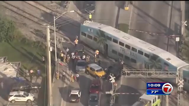 Tri-Rail train strikes car, triggering chain reaction crash in Opa ...