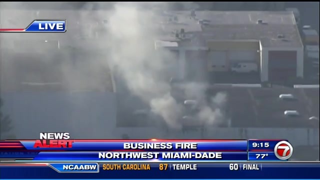 1 injured in Northwest Miami-Dade building fire – WSVN 7News | Miami ...