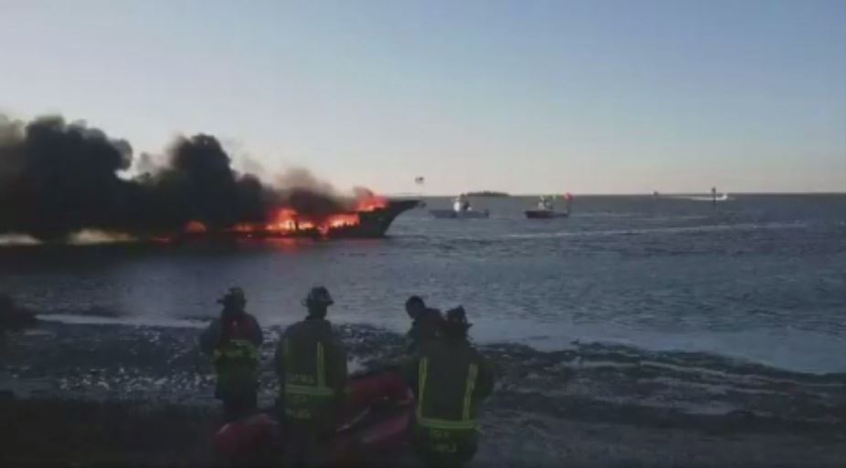 Casino shuttle boat engulfed by flames, dozens safely escape - WSVN ...
