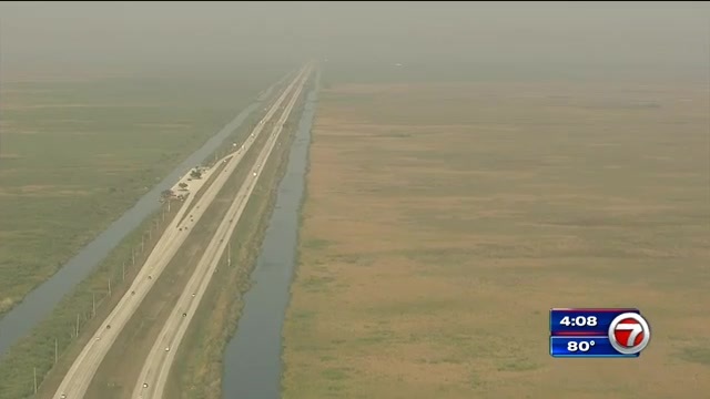 Alligator Alley open after brush fire briefly closed it down - WSVN ...