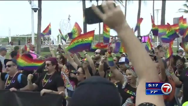 Miami Beach holds 10th LGBT pride parade – WSVN 7News | Miami News ...