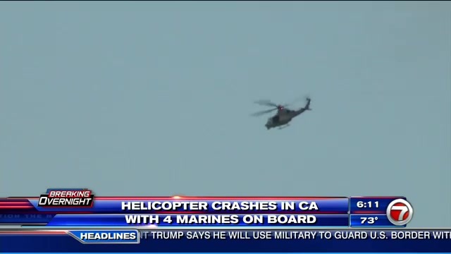 4 presumed dead in California Marine helicopter crash - WSVN 7News ...