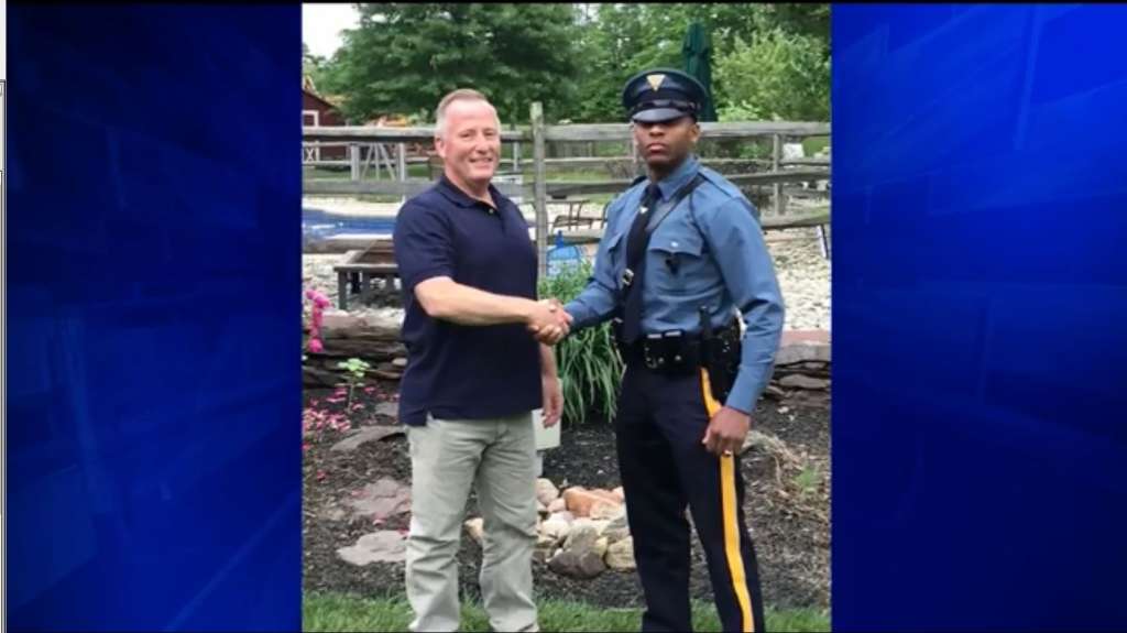 State trooper pulls over the cop who delivered him almost 27 years ago ...
