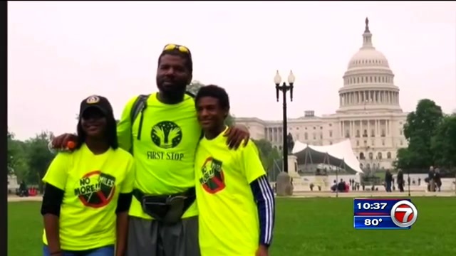 Step Up: Broward court bailiff walks to nation’s capital to raise human ...