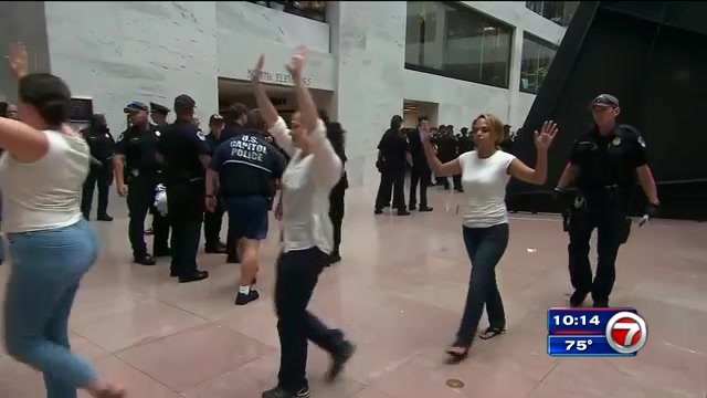 Hundreds arrested in DC protesting Trump immigration policy – WSVN ...