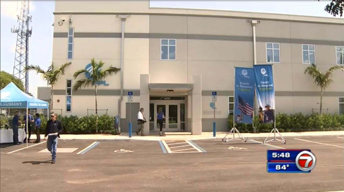 FPL opens new hurricane-proof facility in Davie - WSVN 7News | Miami ...