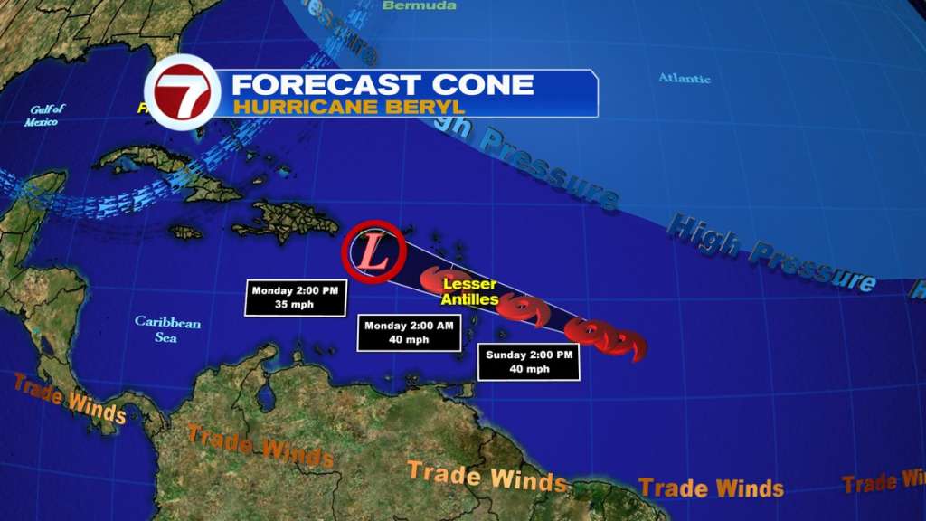 Beryl weakens to tropical storm en route to Caribbean – WSVN 7News ...