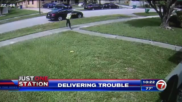 Video shows delivery driver throwing Amazon package outside Miami ...