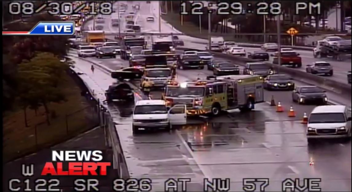 Crash on Palmetto eastbound at Red Rd. cleared - WSVN 7News | Miami ...
