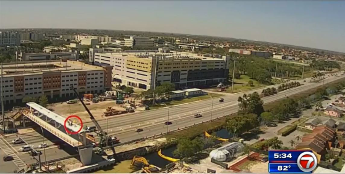 Videos show workers on Florida bridge before collapse - WSVN 7News ...