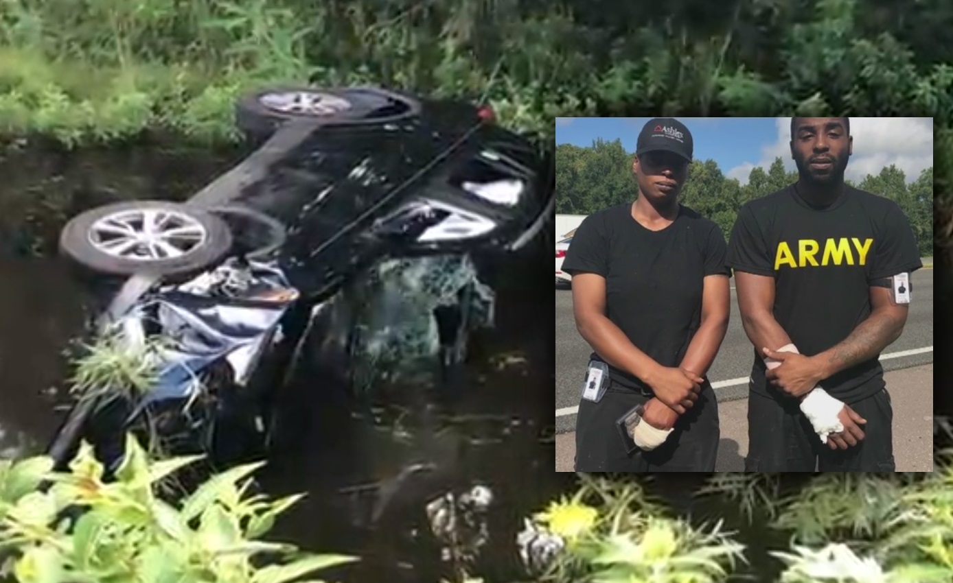 Tampa siblings lift overturned car in ditch to rescue couple, newborn ...