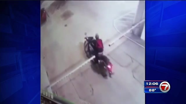 Video shows motorcycle theft at Miami parking garage - WSVN 7News ...